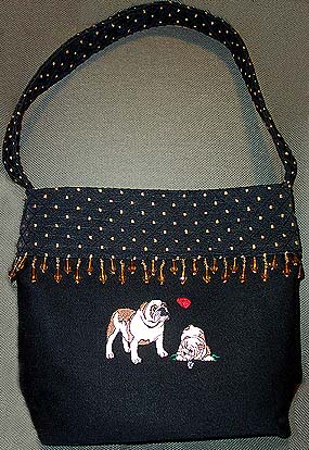 Handmade Bulldog Tote Bags, Bulldog Handbags and Bulldog Purses: Design ...