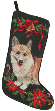 Welsh Corgi Christmas Stocking for the Corgi Dog Lover in your Life.